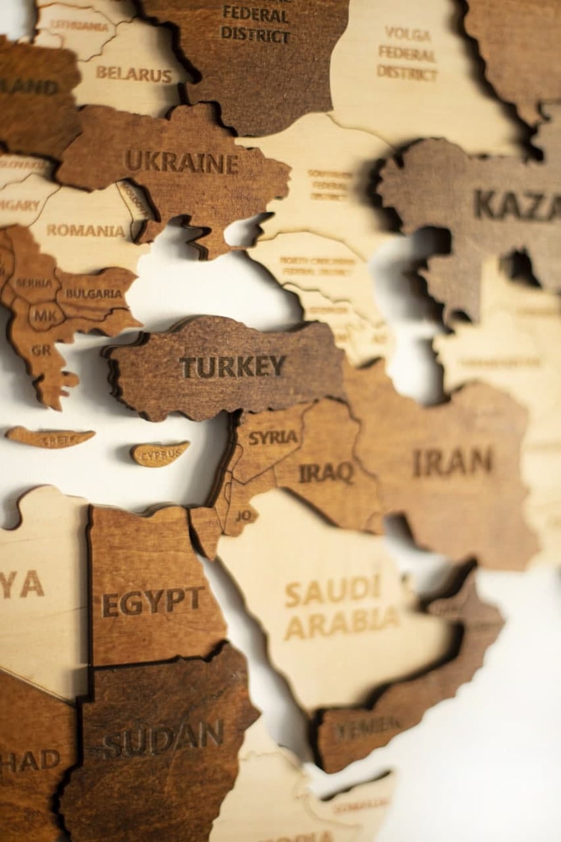 Wooden World Map 3D Wall Decor Anniversary Gift Rustic Home - Etsy