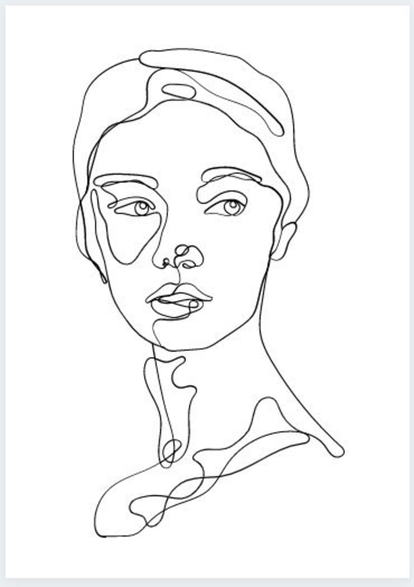 Woman | Line Art | Downloadable Print - Etsy