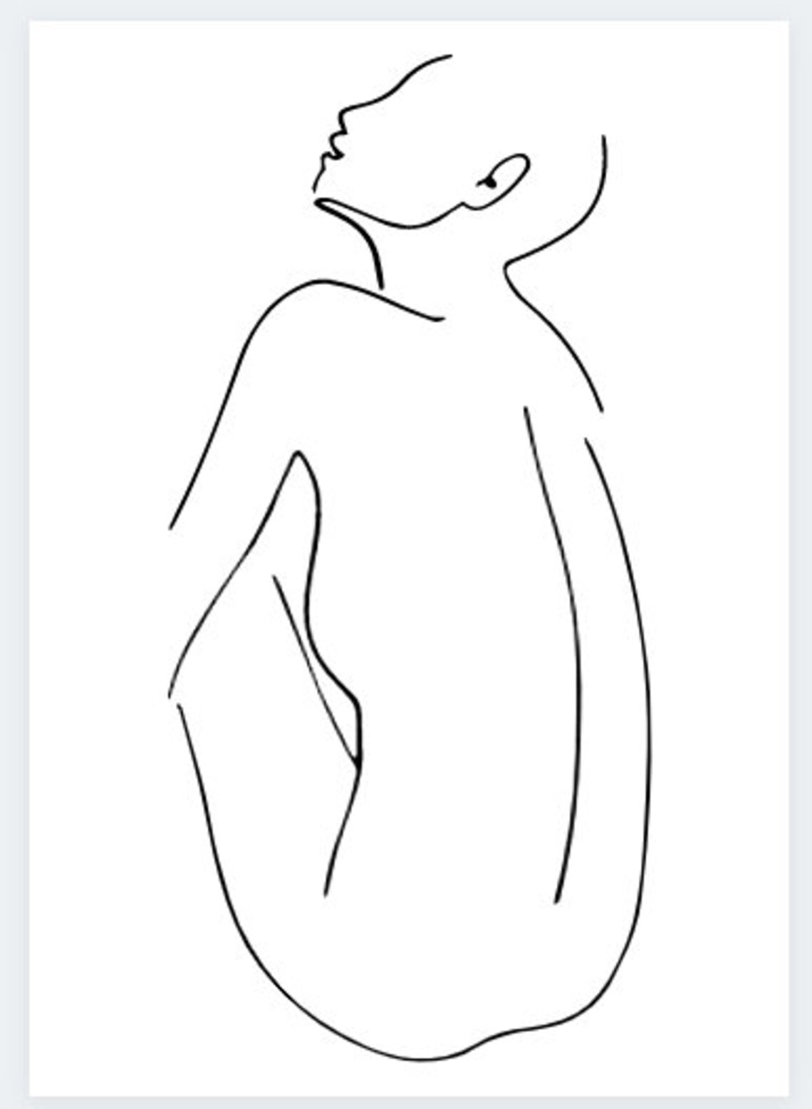 Woman's Back | Line Art | Downloadable Print - Etsy