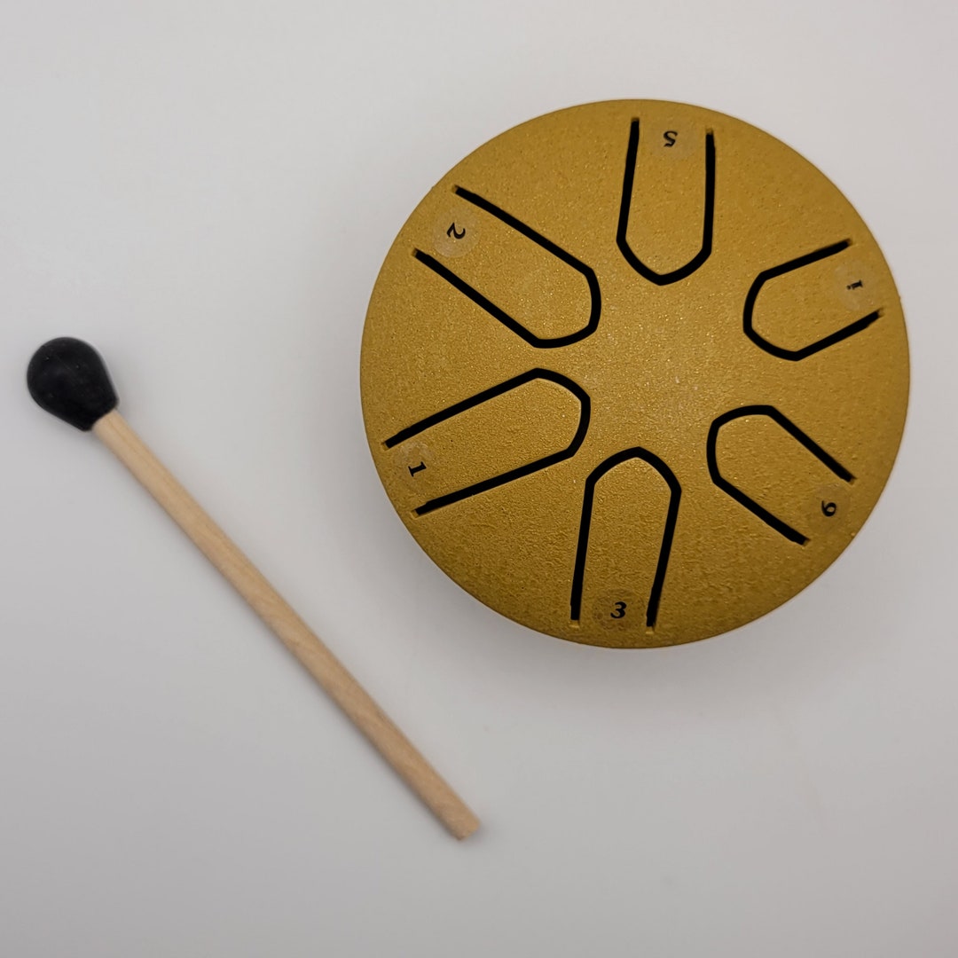 Yellow 3 Inch Mini Steel Drum With 6 Notes - Etsy