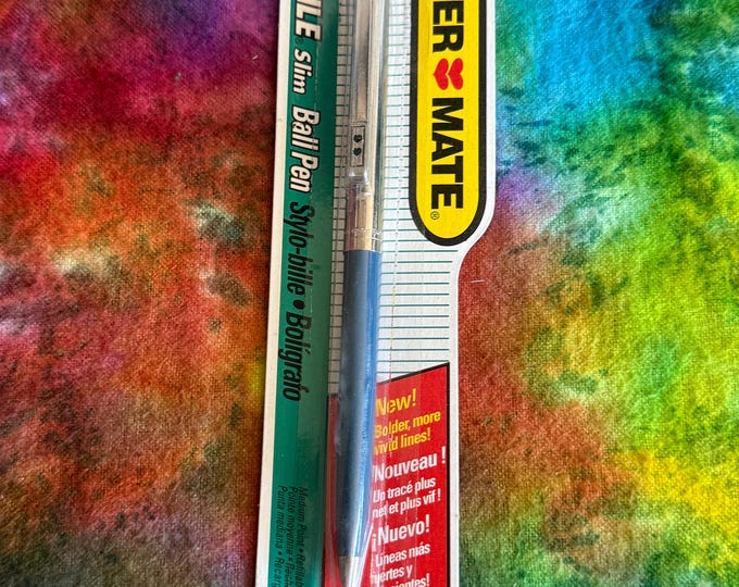 VTG 90s BLUE Paper Mate Double Heart Profile Ball Pen Slim Grip Mexico ...