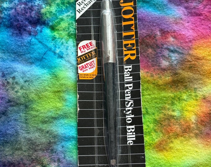 Vintage Deadstock Black 90s PARKER JOTTER Black Ink Ballpoint Pen Made ...