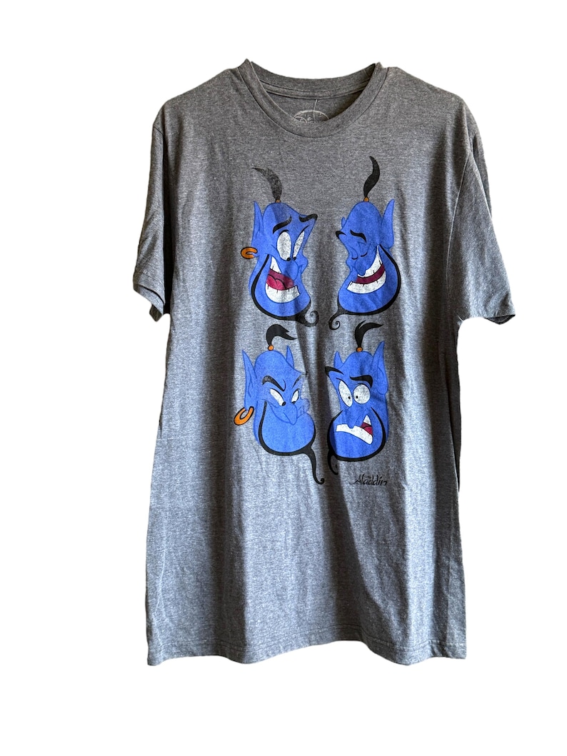 Disney Aladdin Shirt Genie Faces LARGE Deadstock - Etsy