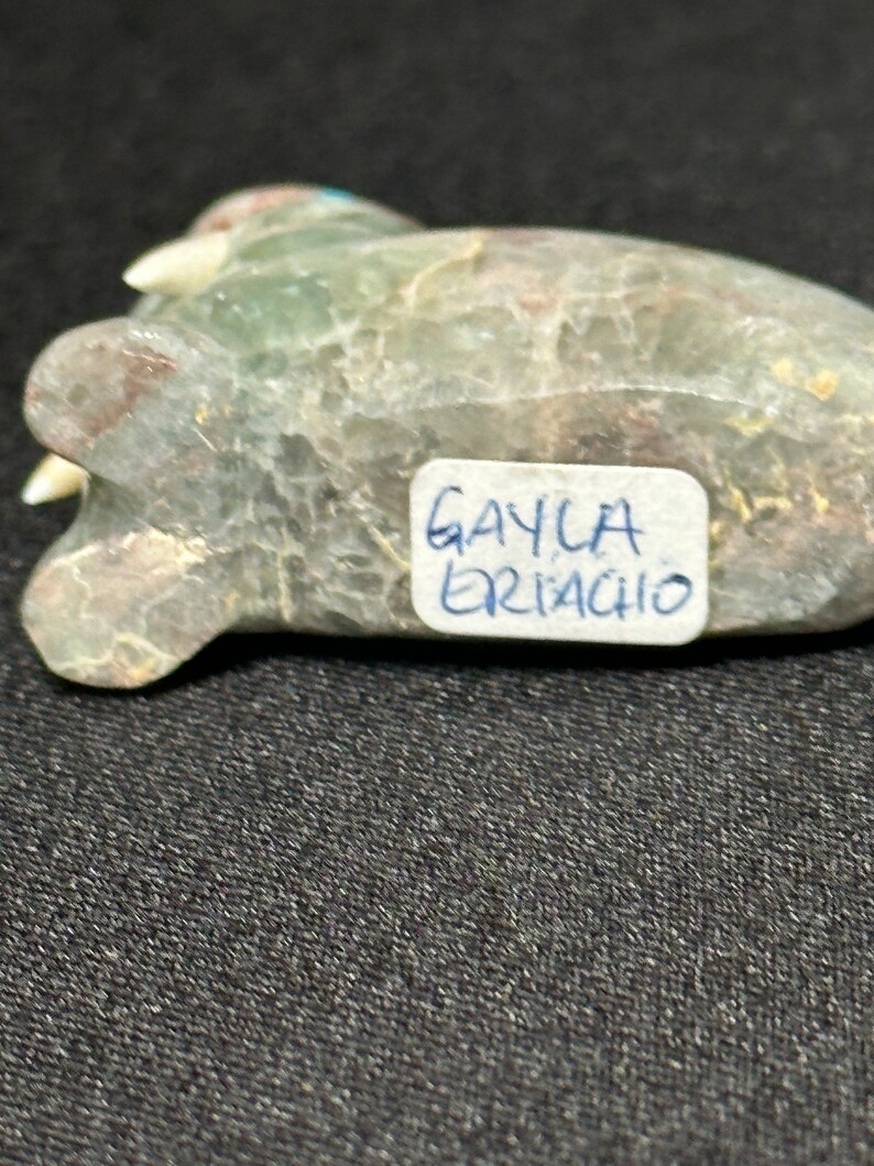 Zuni Rock Walrus W/ Inlaid Turquoise Eyes by Gayla Eriacho - Zuni ...