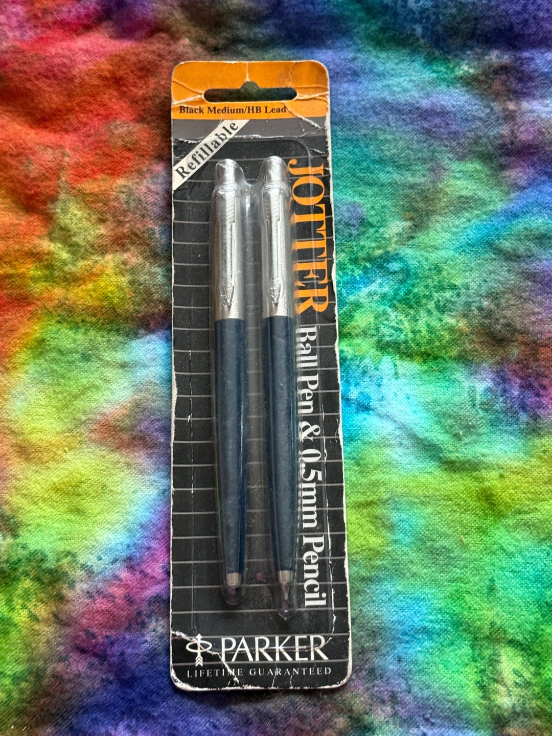 Vintage Deadstock 90s Black Ink Parker Jotter Ball Pen & Pencil NAVY ...