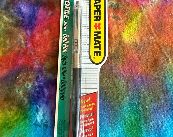 VTG 90s BLACK Paper Mate Double Heart Profile Ball Pen Slim Grip Mexico ...