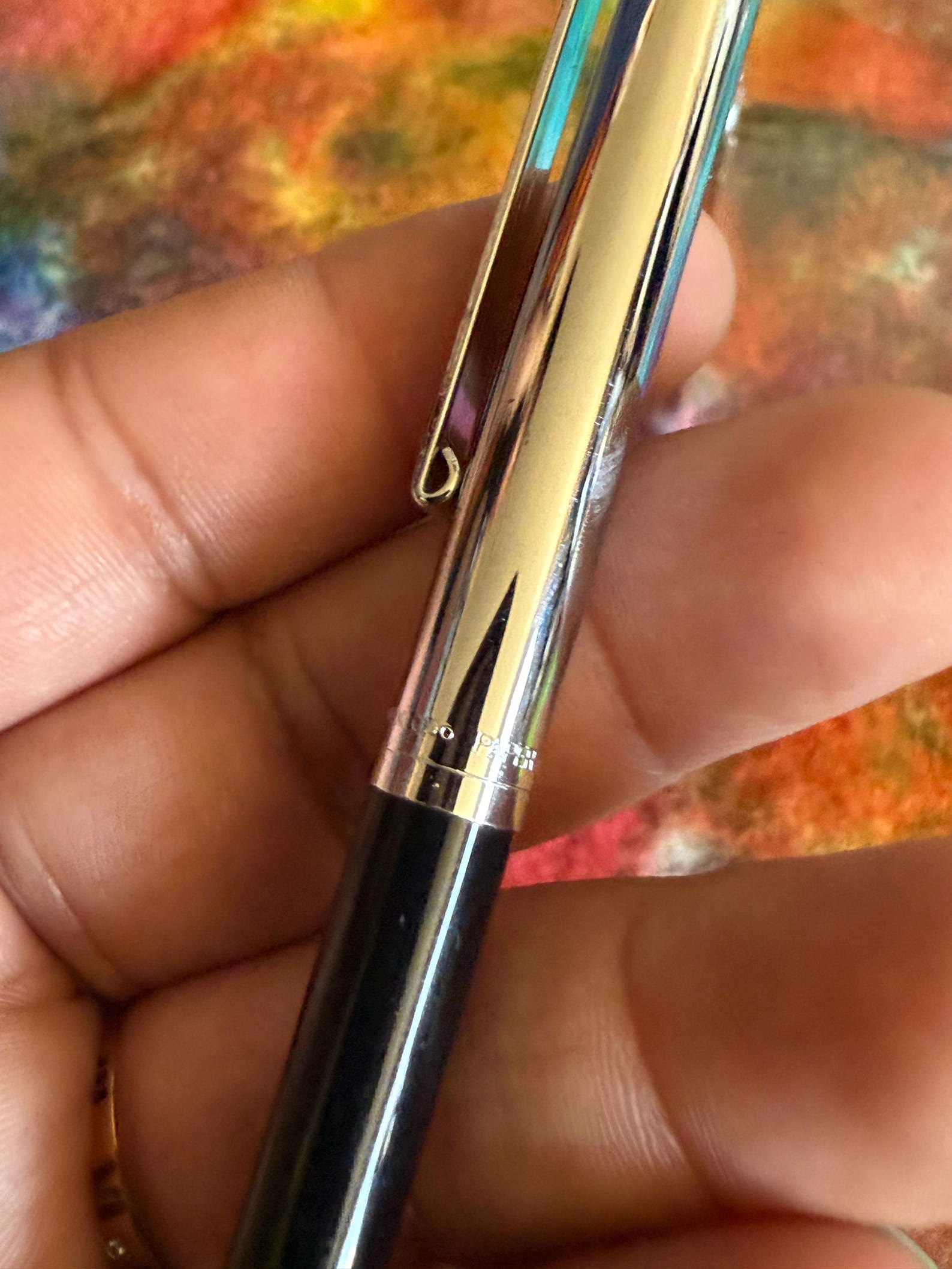 Vintage 90s BLACK Paper Mate Double Heart Profile Ball Pen Slim Grip ...