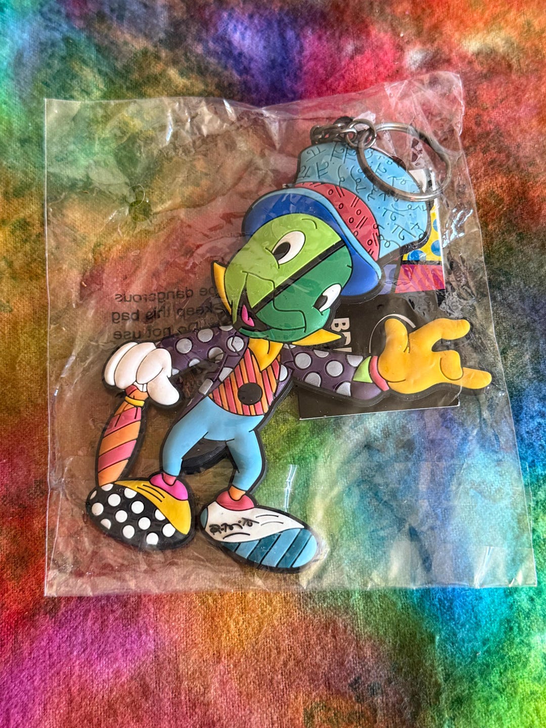 New Rare Disney X Romero Britto Pinocchio's Jiminy Cricket Rubber Key ...