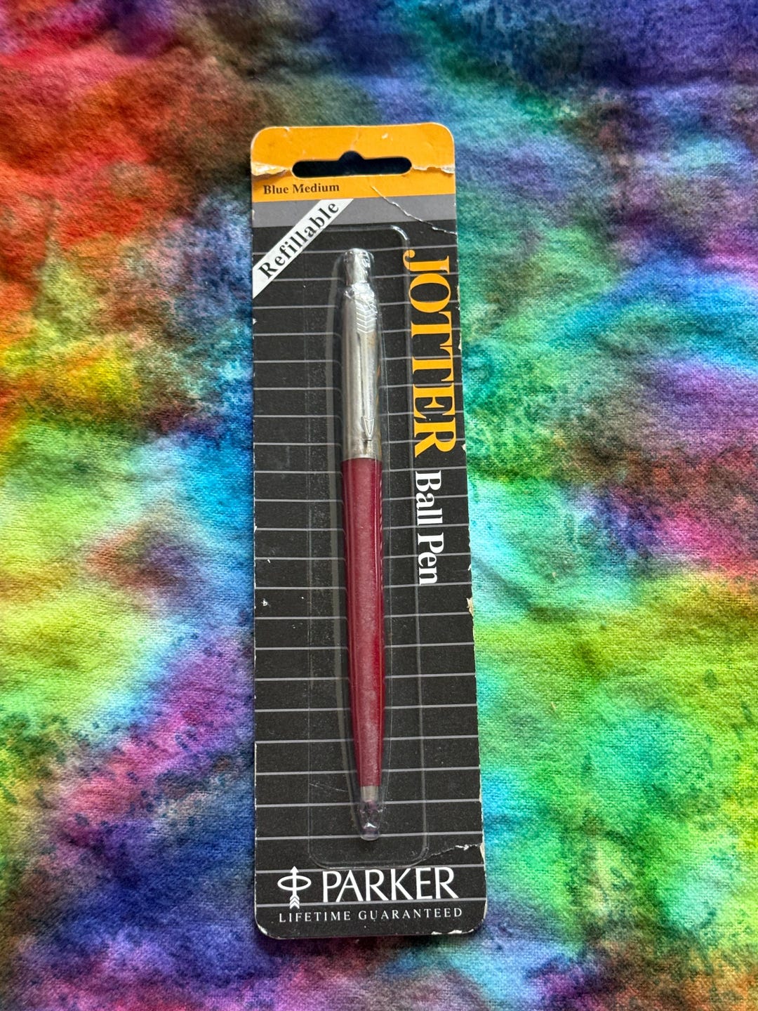 Vintage Deadstock Burgundy Red 90s PARKER JOTTER Black Ink Ballpoint ...