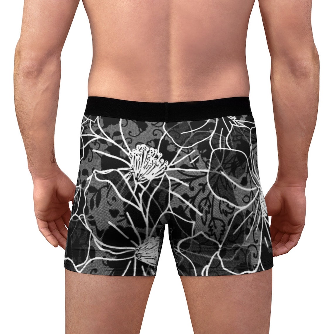 MEN BOXER BRIEFS Men Printed Boxer Polyester Underwear | Etsy