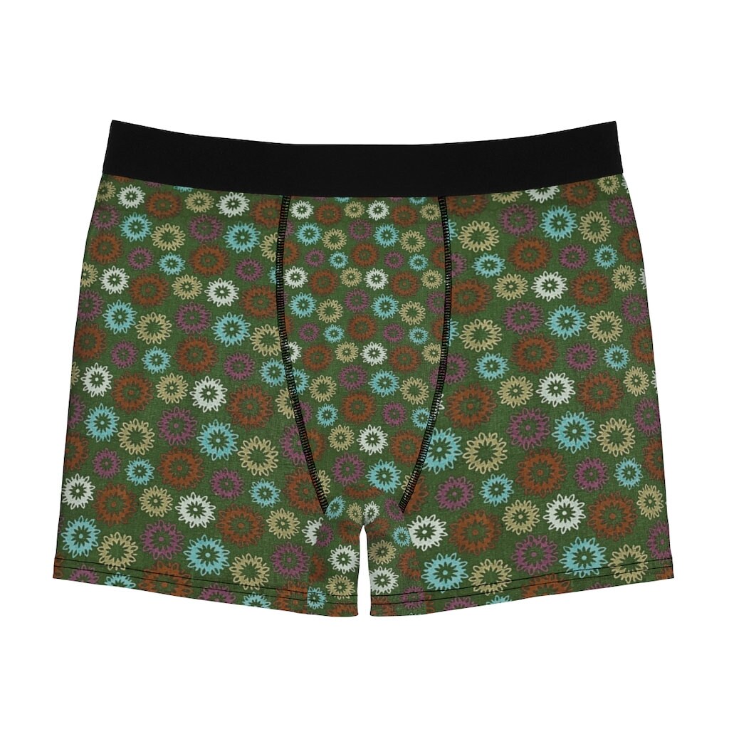 MEN BOXER BRIEFS Men Printed Boxer Polyester Underwear | Etsy