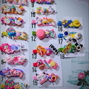 Kawaii Handmade Hair Clips, Color of Your Choice, Random 1, Cute ...