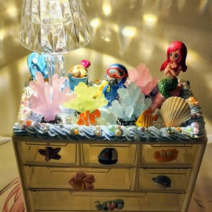 Night Light Mermaid Under the Sea Storage Box Decoden Crystal Night ...