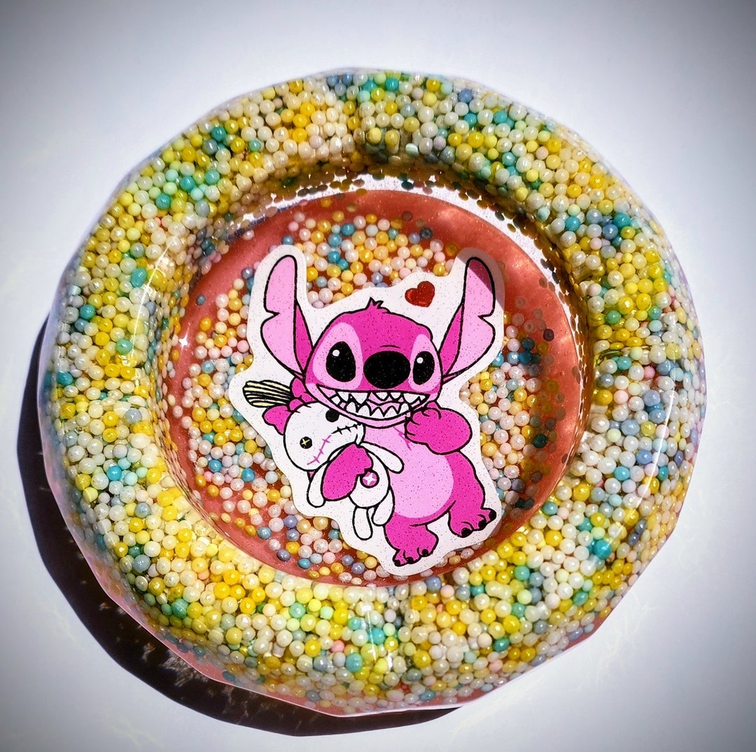 ADORABLE Stitch Candy Sprinkle Resin Ashtray Round• Multi Colors - Etsy