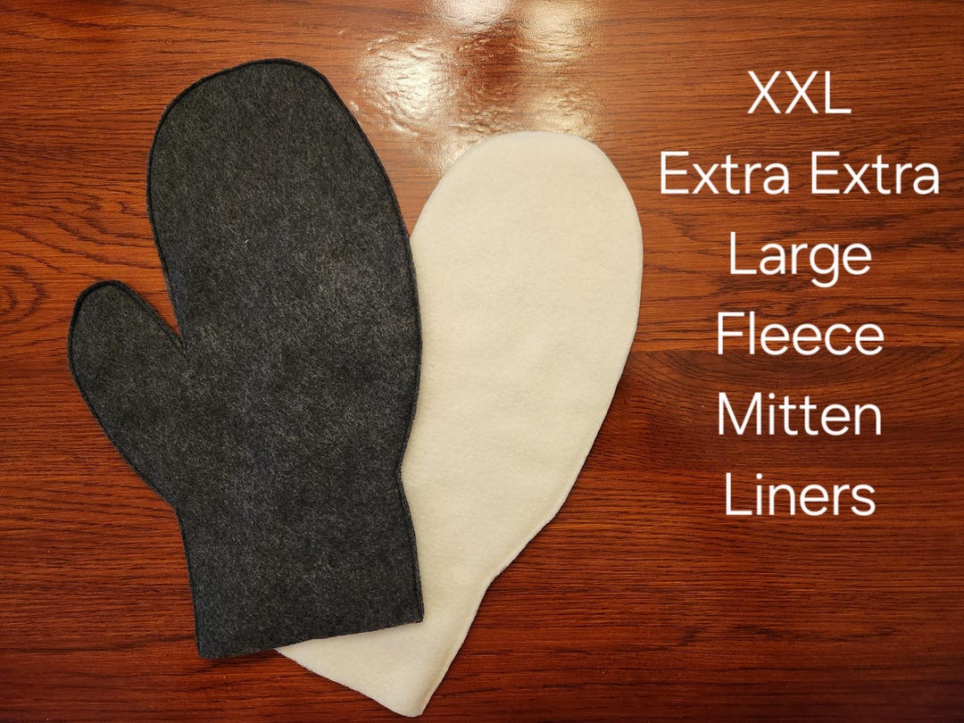 XXL Extra Extra Large Fleece Mitten Liners - Etsy