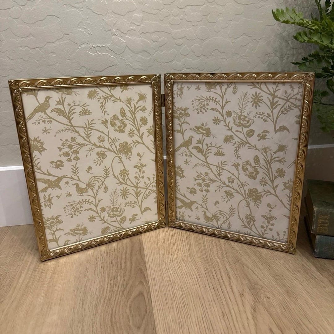 Vintage Ornate Brass Bi Fold 8x10 Photo Frames - Etsy