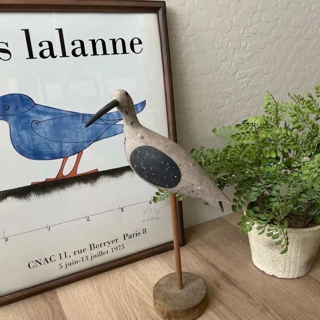 Vintage Stevens Wooden Sandpiper Bird Decoy Decor - Etsy