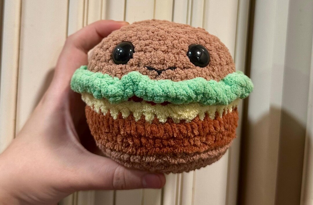 Crochet Cheeseburger Plushie - Etsy