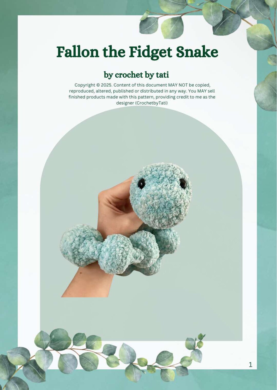 Fallon the Fidget Snake Crochet Pattern - Etsy