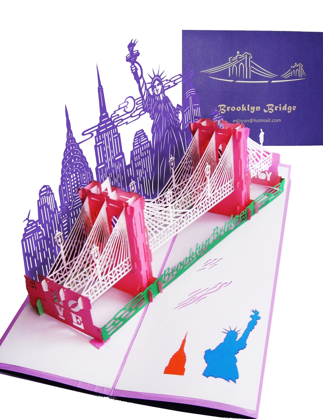 New York City Brooklyn Bridge Pop up Card - 3D Card, Mother’s Day Pop ...