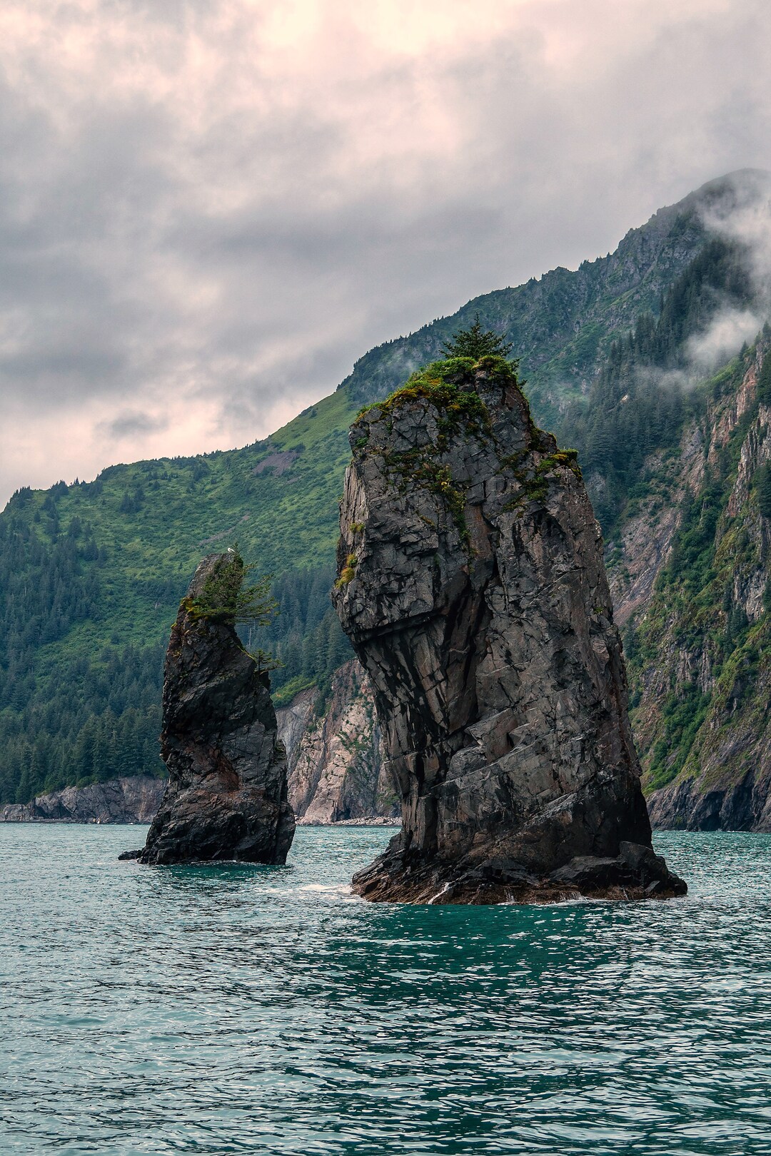 Alaskan Sea Stacks Kenai Peninsula Alaska Ocean Sea Waves Water ...