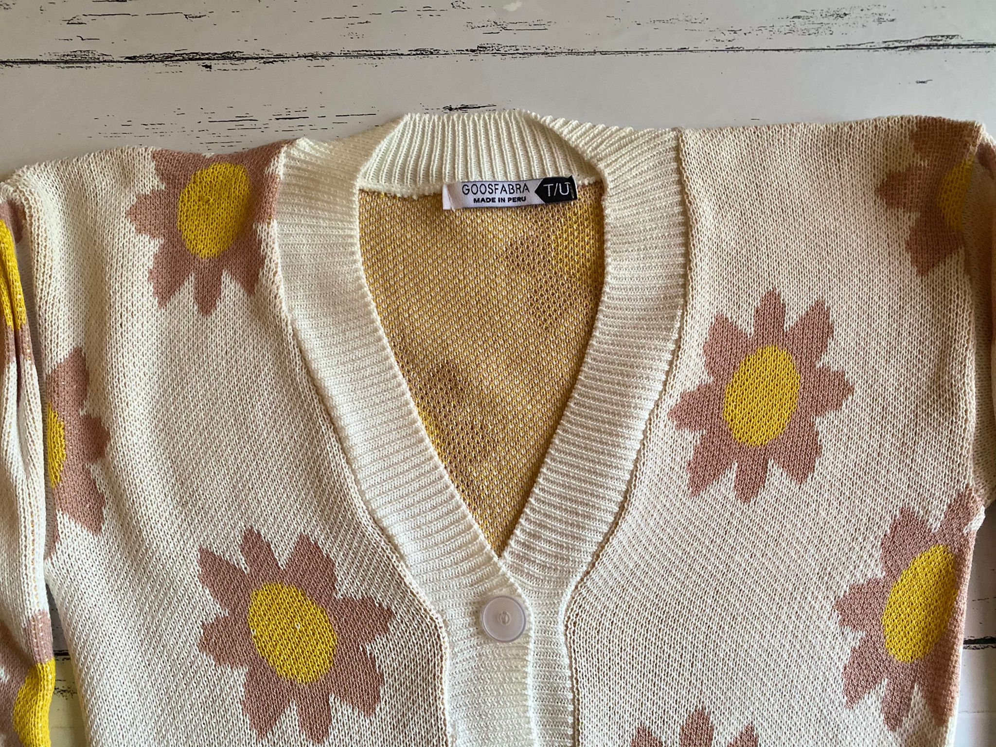 Cardigan à fleurs kinitted bouton de fleur de marguerite | Etsy