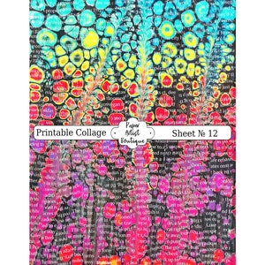 Printable Digital Collage Sheet Number 12 for Scrapbooking, Junk ...