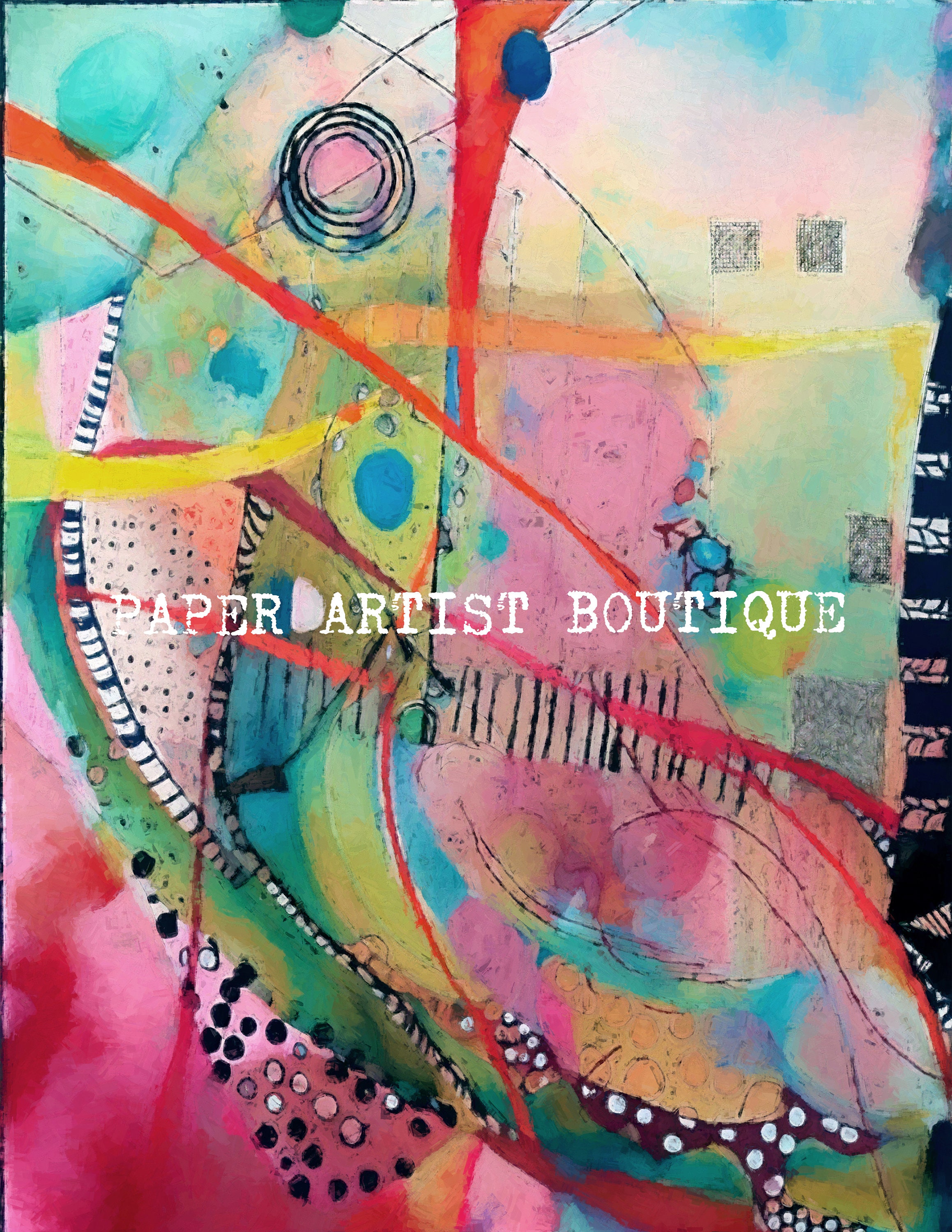 Abstract Collage Paper Pack 5 Sheets Colorful Printable for - Etsy