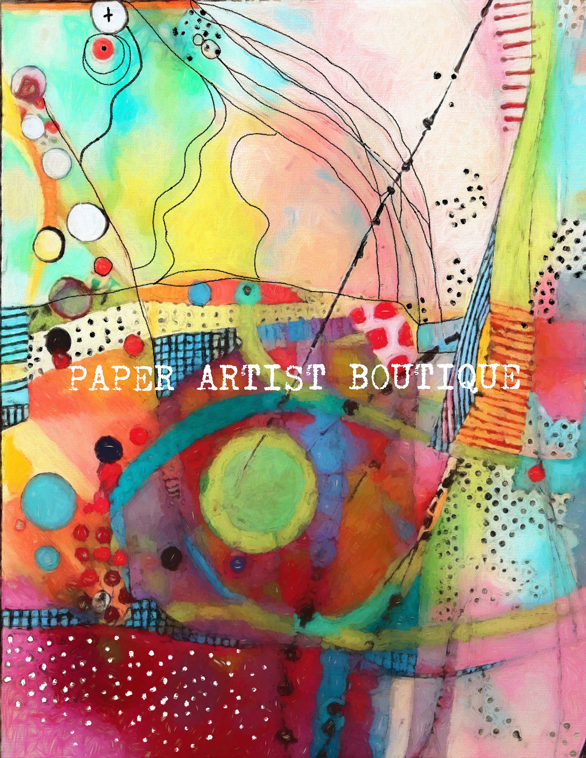 Abstract Collage Paper Pack 5 Sheets Colorful Printable for - Etsy