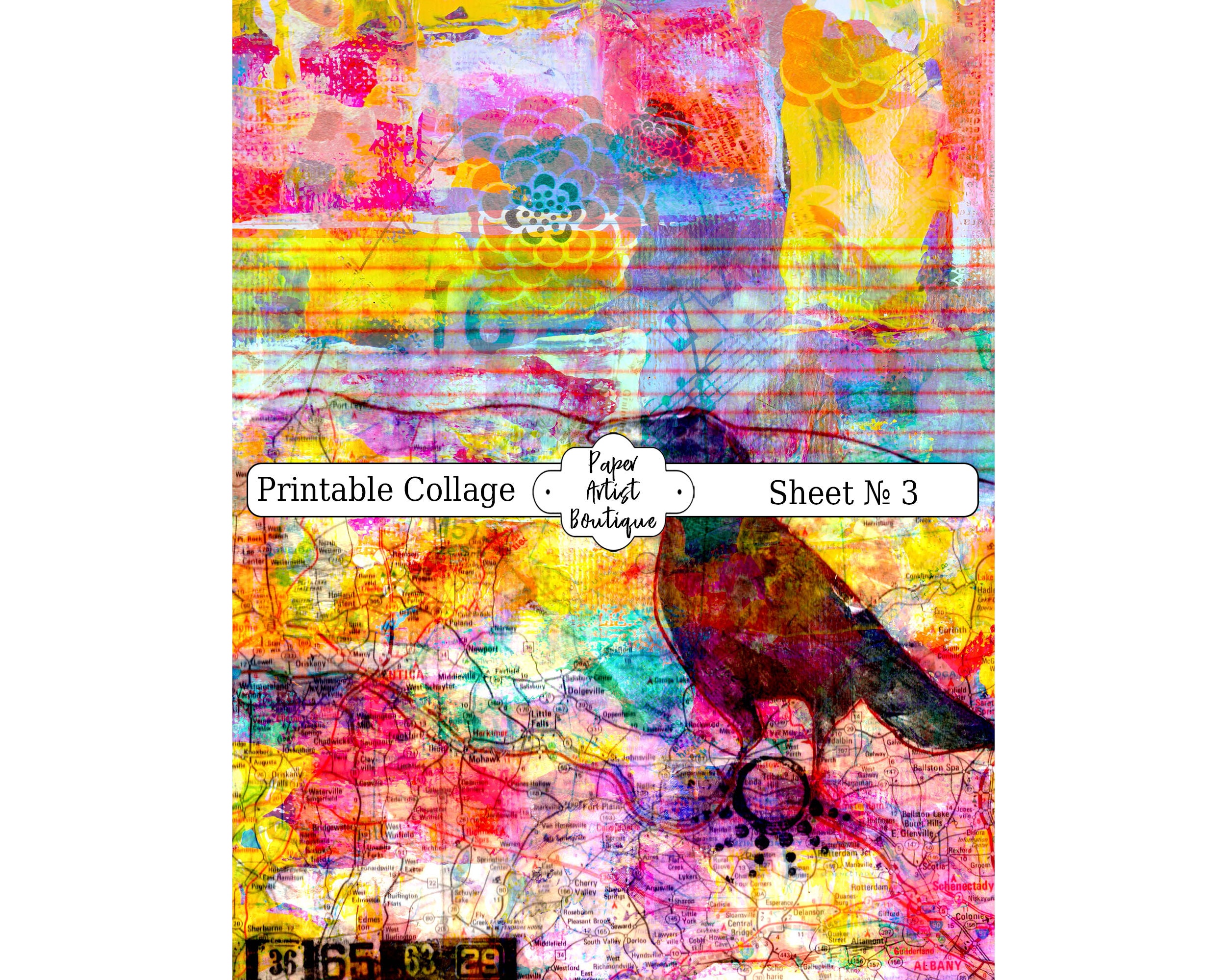 Printable Digital Collage Sheet Number 3 for Scrapbooking, Junk ...