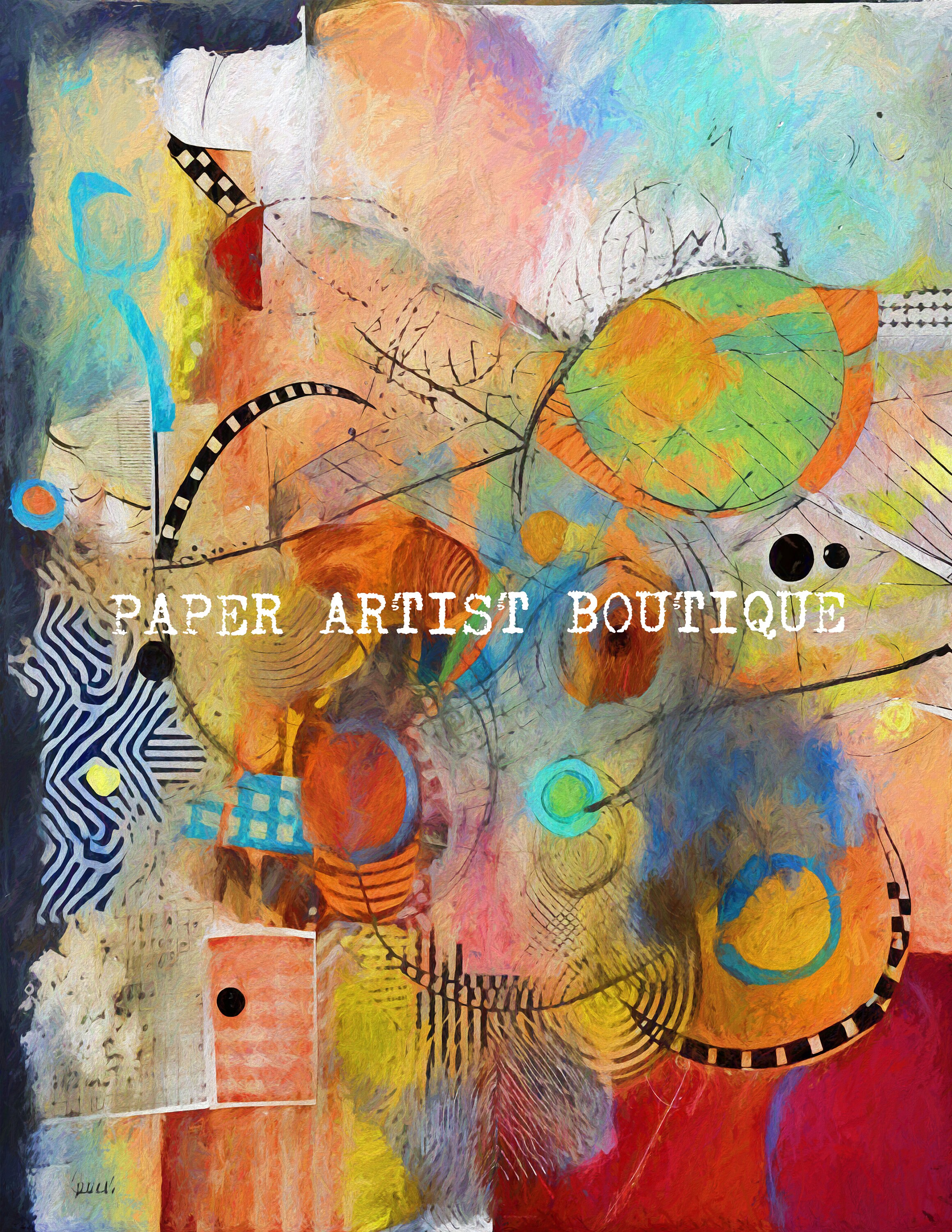 Abstract Collage Paper Pack 5 Sheets Colorful Printable for - Etsy