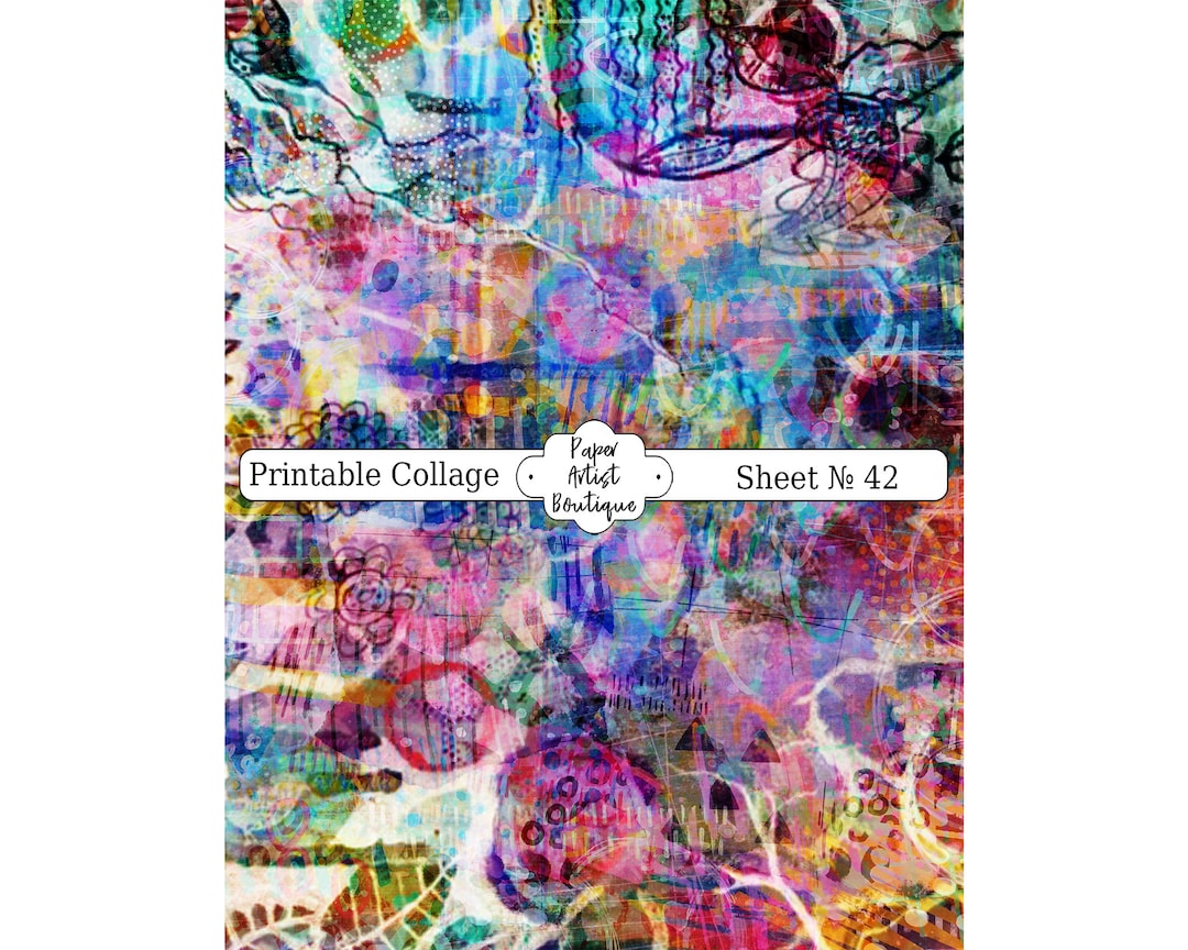 Printable Digital Collage Sheet Number 42 for Scrapbooking, Junk ...