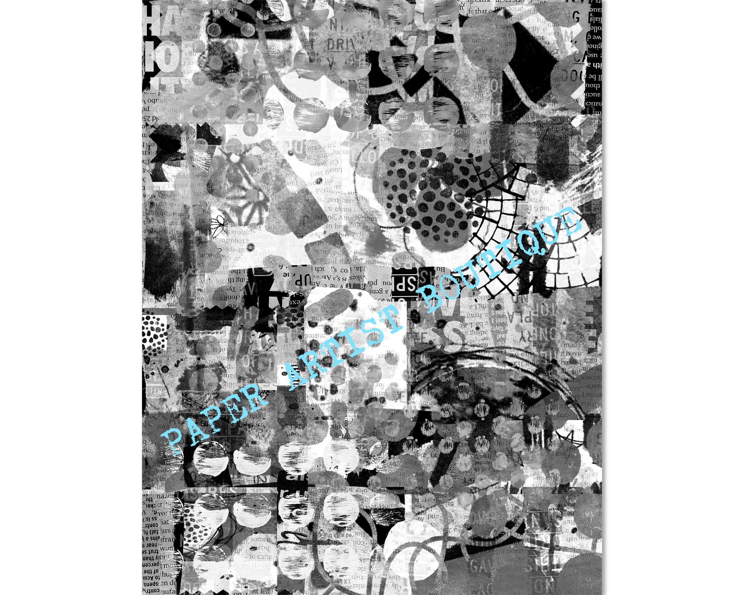 Abstract Collage Paper Printable for Scrapbooking Junk Journals Mixed ...