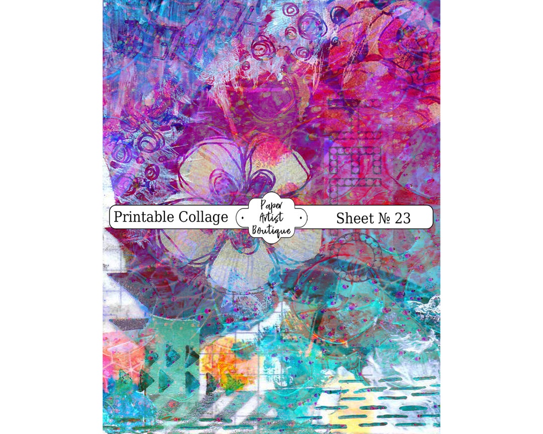 Printable Digital Collage Sheet Number 23 for Scrapbooking, Junk ...