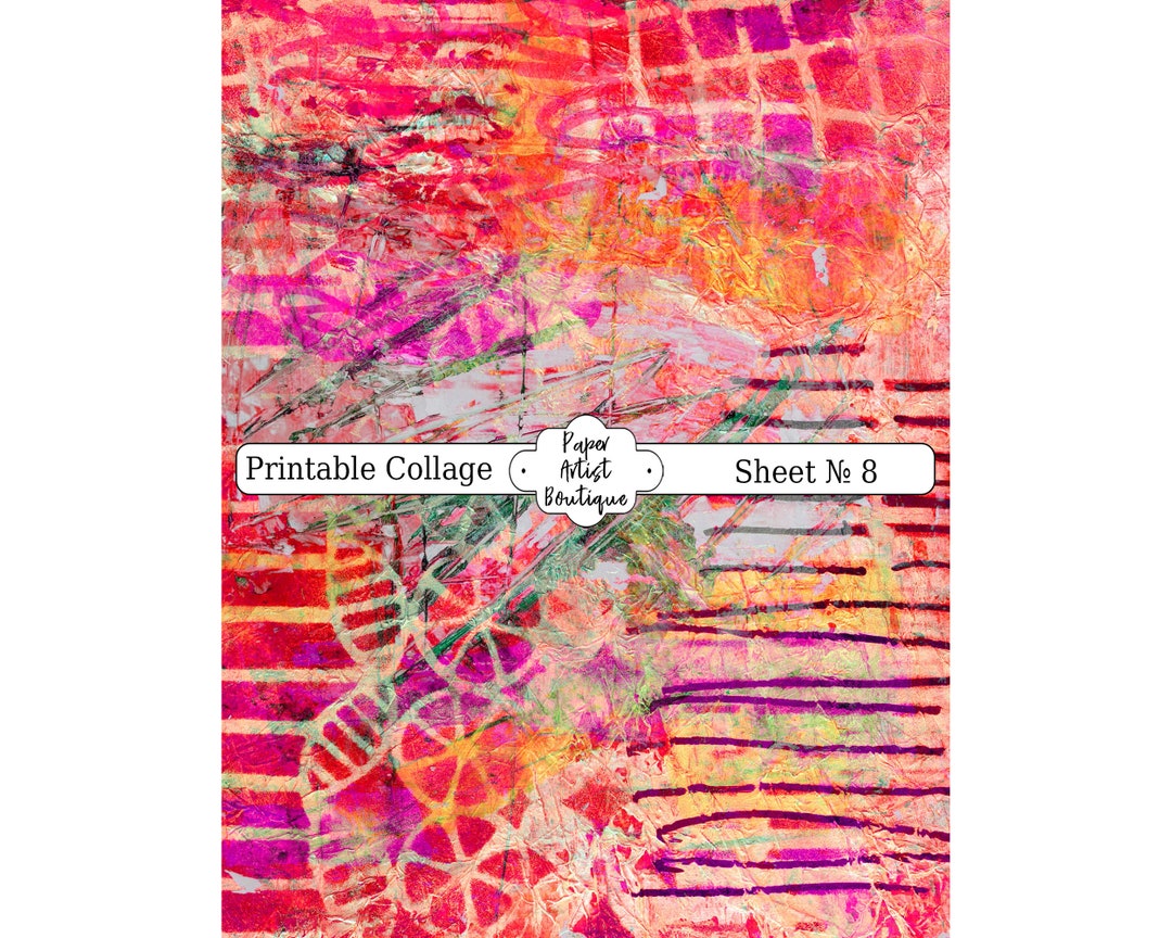 Printable Digital Collage Sheet Number 8 for Scrapbooking, Junk ...