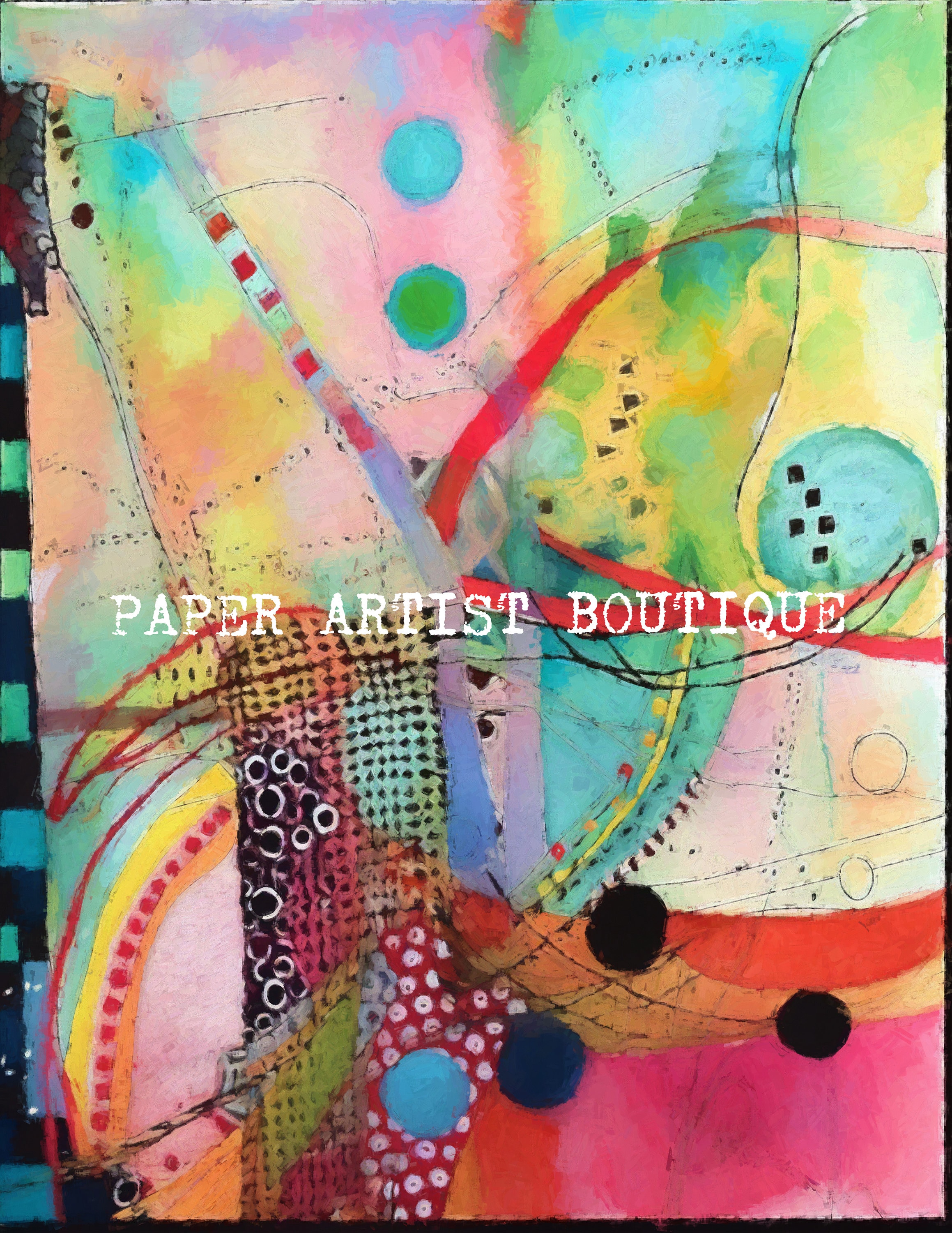 Abstract Collage Paper Pack 5 Sheets Colorful Printable for - Etsy