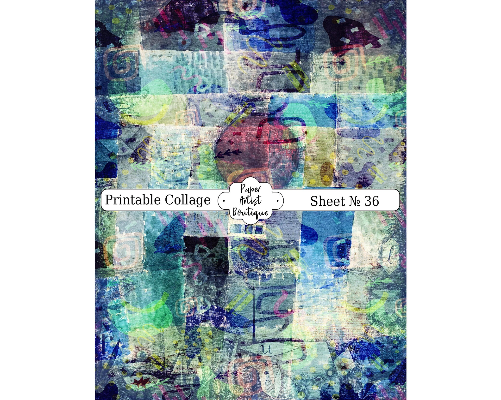 Printable Digital Collage Sheet Number 36 for Scrapbooking, Junk ...