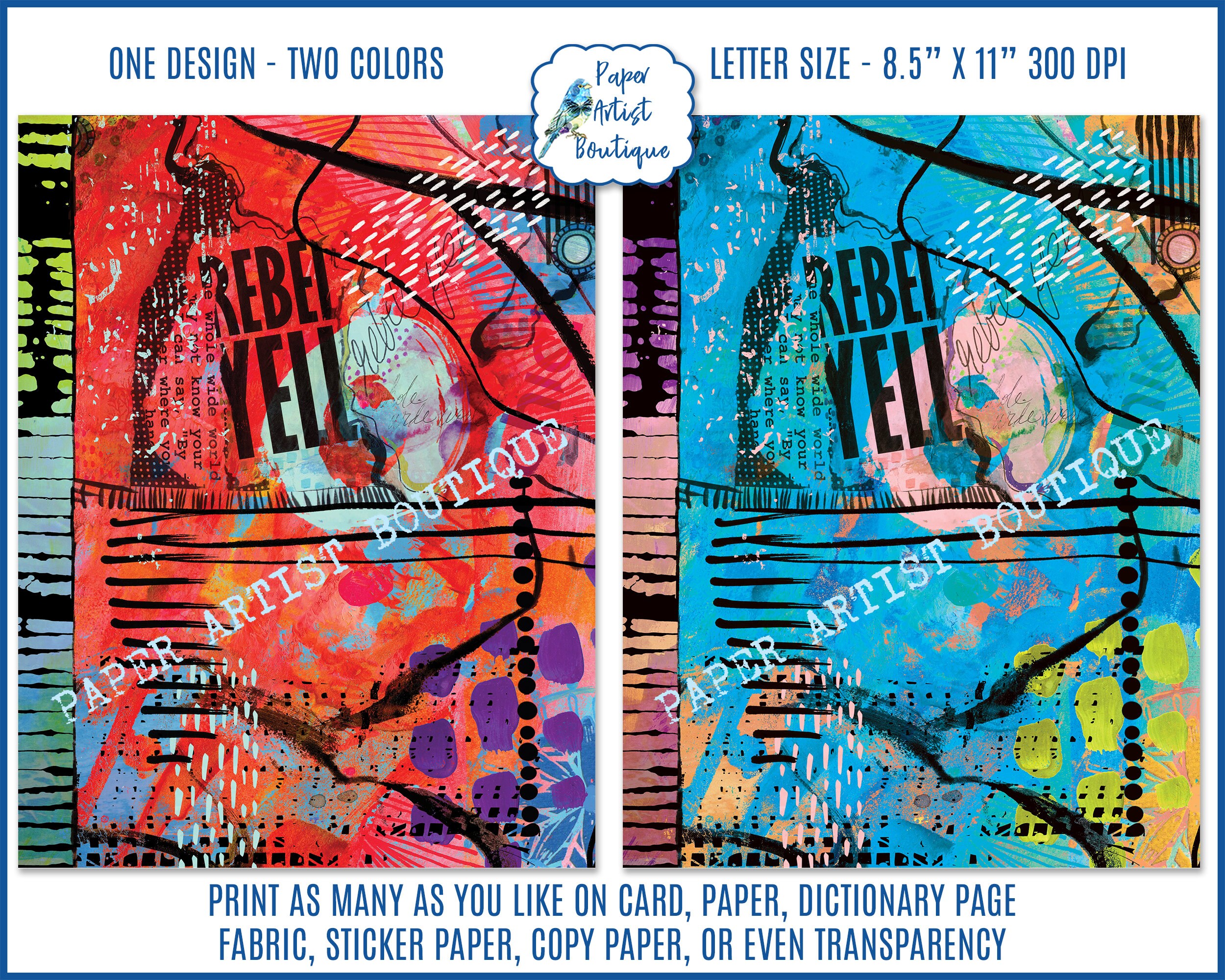 Printable Collage Paper for Scrapbooking Junk Journals Mixed Media Art ...