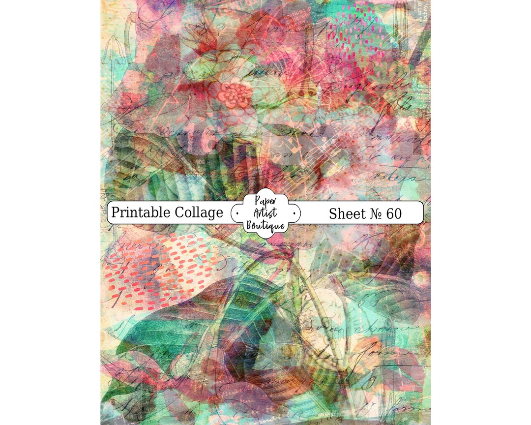 Printable Digital Collage Sheet Number 60 for Scrapbooking, Junk ...