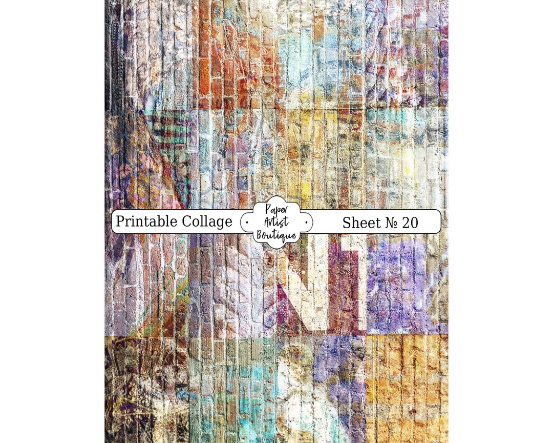 Printable Digital Collage Sheet Number 20 for Scrapbooking, Junk ...