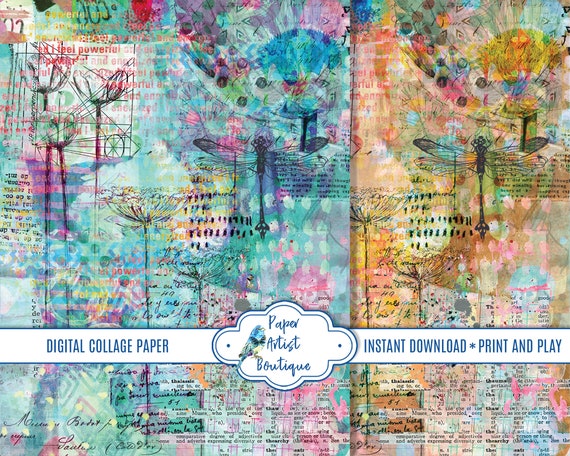 Printable Collage Paper for Scrapbooking Junk Journals Mixed - Etsy