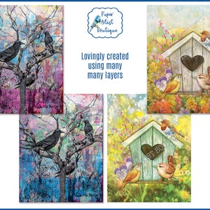 Artist Designed Printable Scrapbooking Journal Collage Papers Set of ...