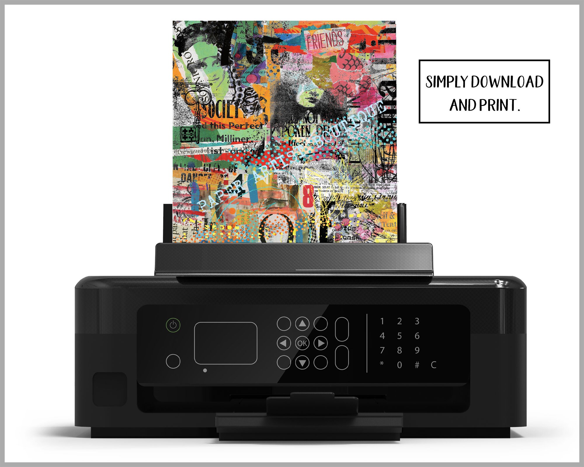 Printable Digital Collage Paper for Scrapbooking Junk Journals Mixed ...