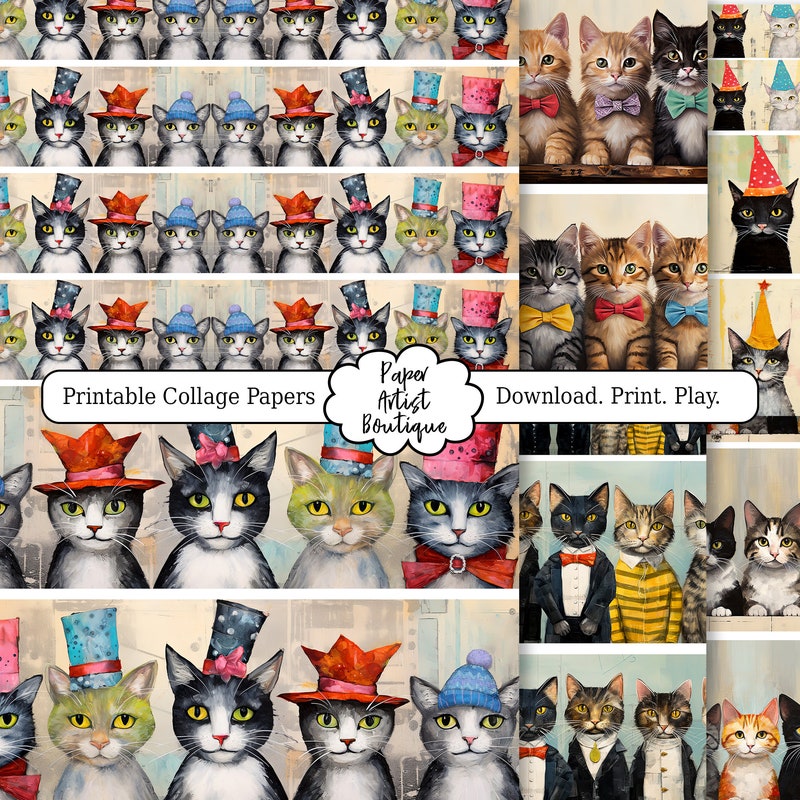 Cat Collage - Etsy