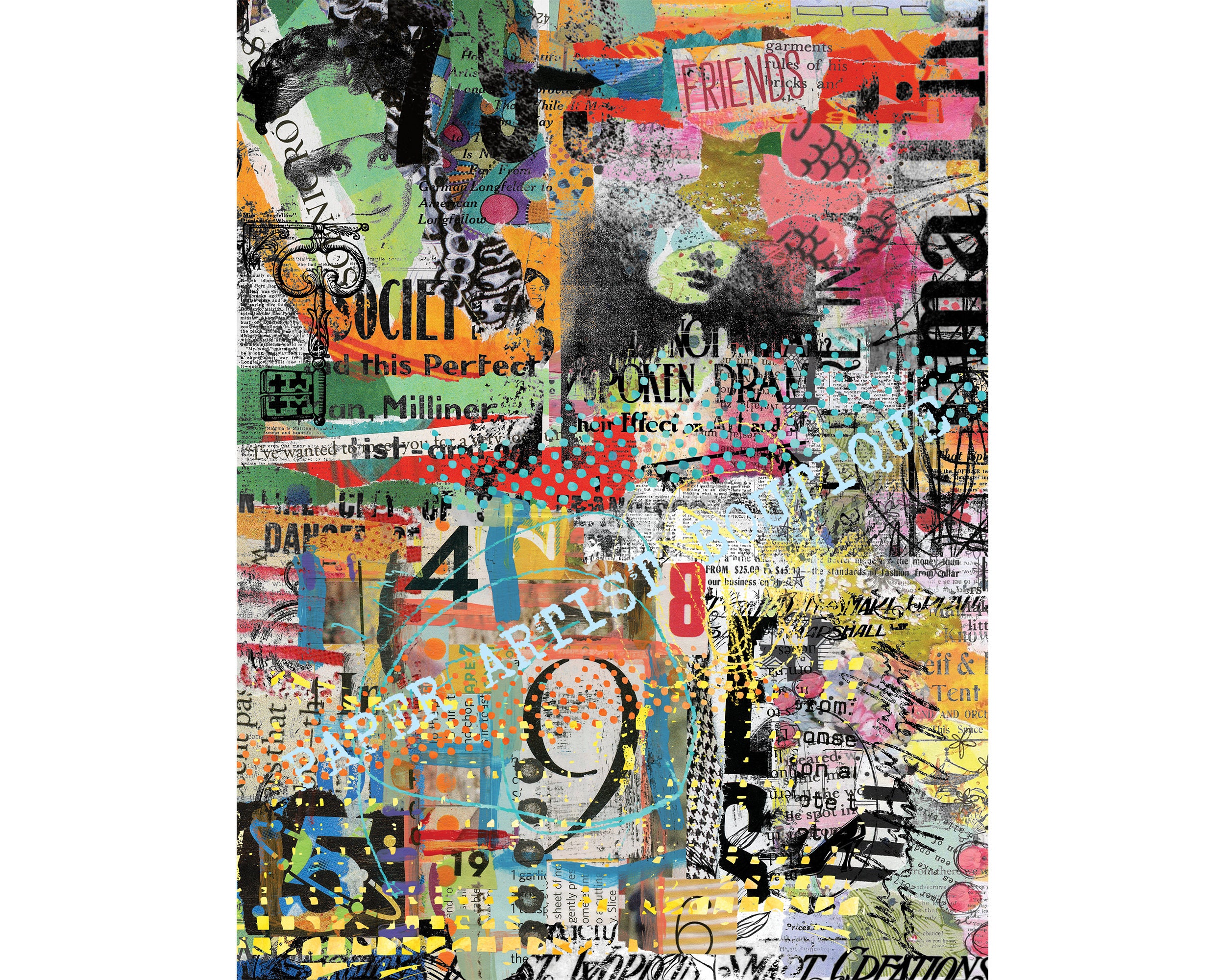 Printable Digital Collage Paper for Scrapbooking Junk Journals Mixed ...