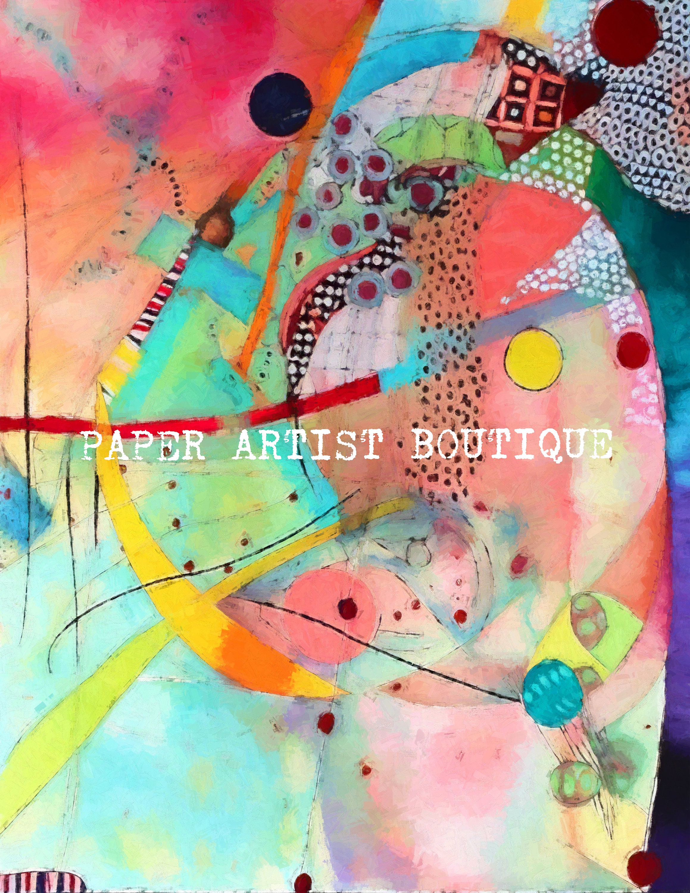 Abstract Collage Paper Pack 5 Sheets Colorful Printable for - Etsy