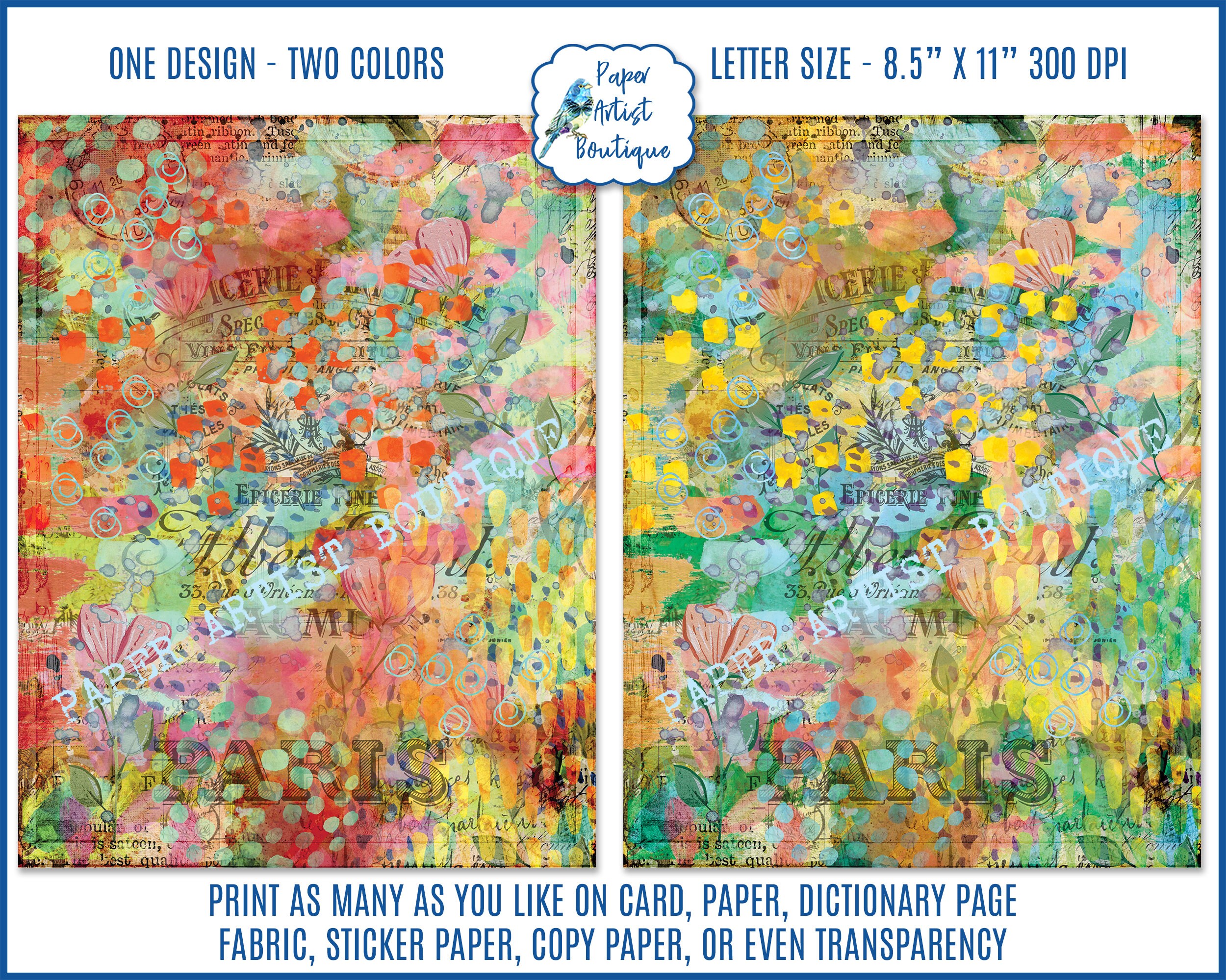 Collage Paper Digital Printable for Scrapbooking Junk Journals Mixed ...