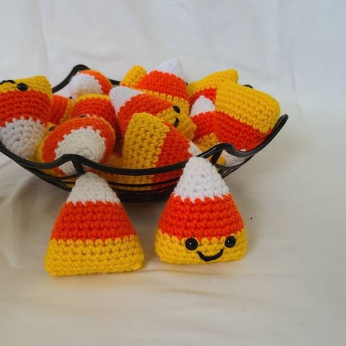 Crochet Candy Corn Halloween Plush Fall Holiday Plush | Etsy