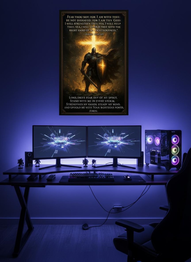 Isaiah 41:10 KJV Warrior Art – Bible Verse Poster - Etsy