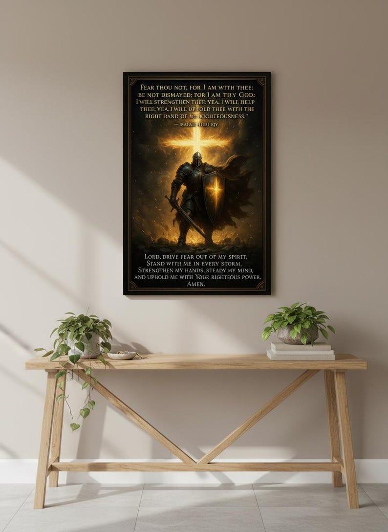 Isaiah 41:10 KJV Warrior Art – Bible Verse Poster - Etsy